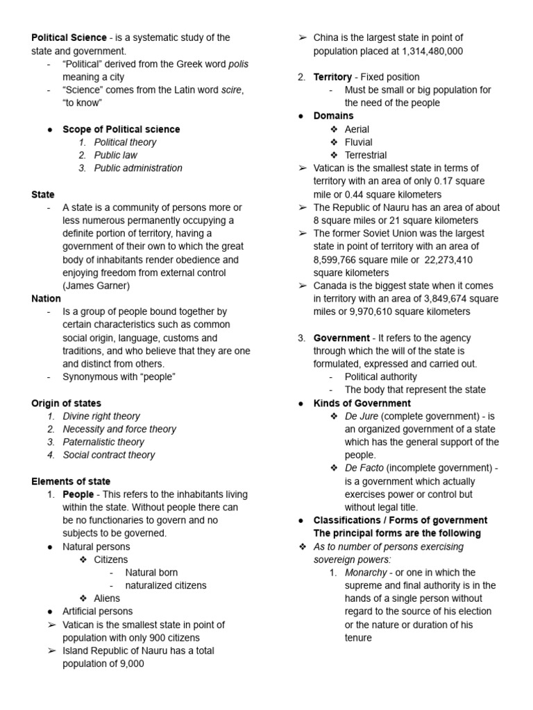 POLGOV | PDF | Government | Sovereignty