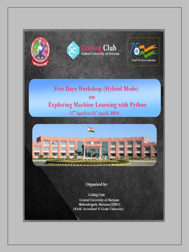 0mlwp Workshop Brochure Pdf Machine Learning Computer Vision