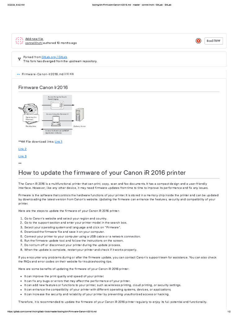 Tooling - Bin - Firmware-Canon-Ir2016.md Master Connevinchi - GitLab GitLab | PDF | Printer ...