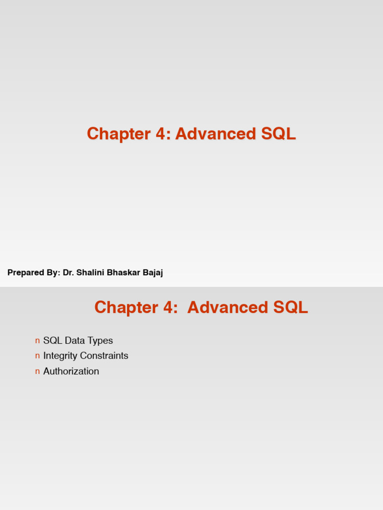 Adv SQL | PDF | Relational Database | Data Management