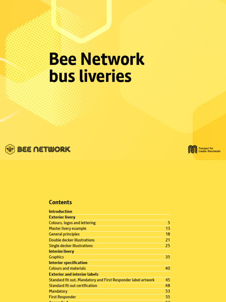Bee Network Bus Livery Guidelines | PDF | Bus | Technical Drawing