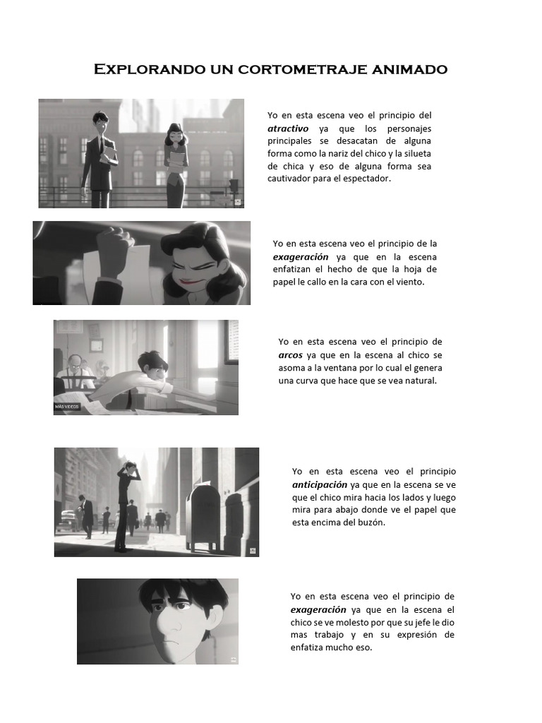Explorando Un Cortometraje Animado 1 | PDF