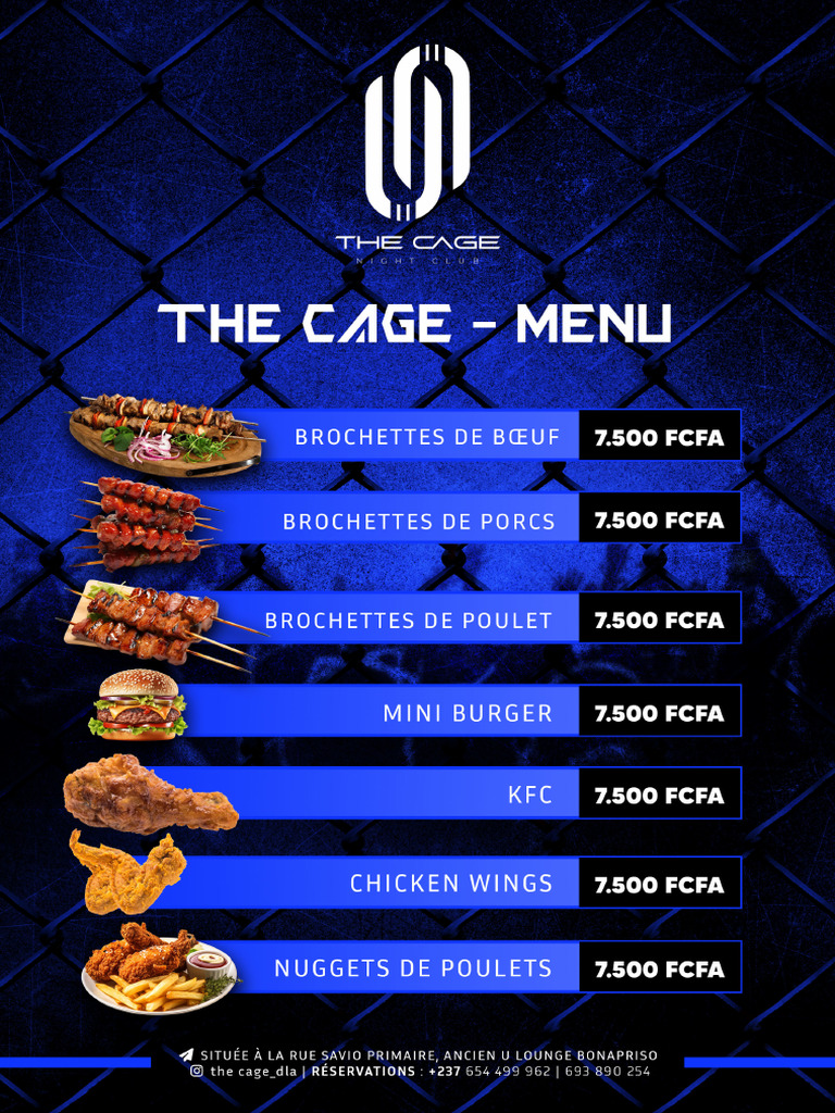 Menu The Cage | PDF