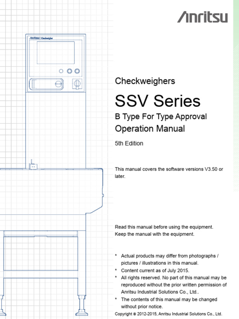 Checkweighers Manual SSV | PDF | Computer Keyboard | Menu (Computing)
