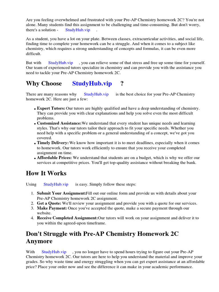 Pre AP Chemistry Homework 2c | PDF | Chemistry | Acid