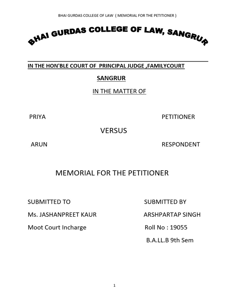 Priya Vs Arun Mittle Saab File | PDF | Marriage | Divorce