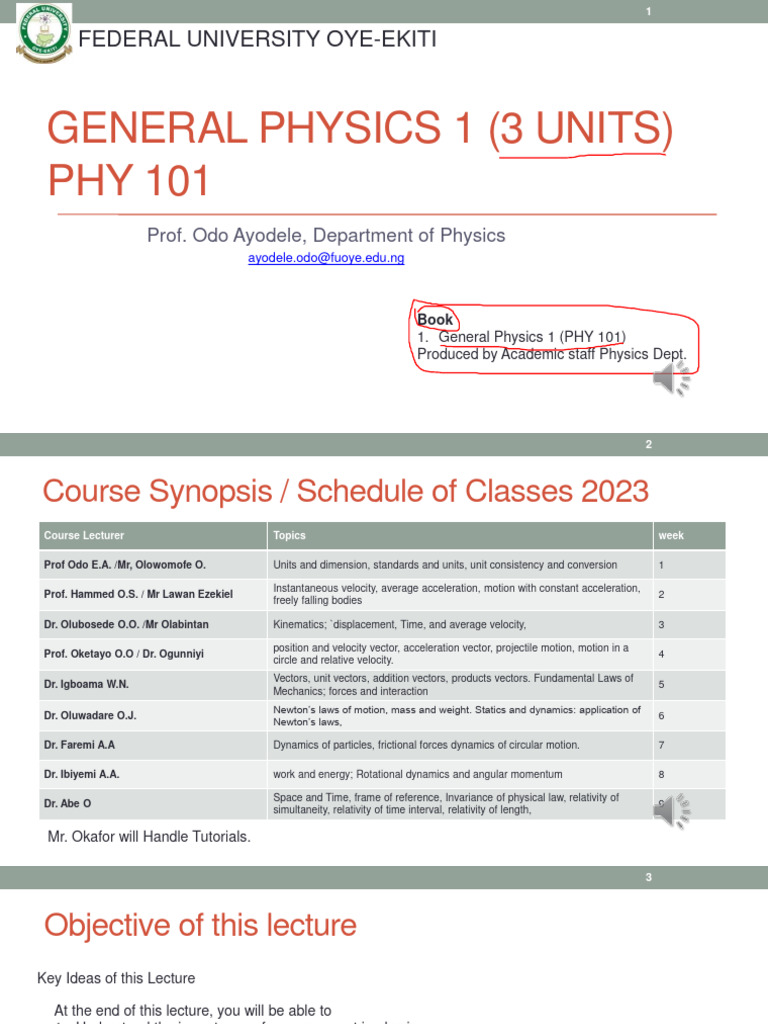 General Physics 1 23-24 Part A | PDF | Quantity | Classical Mechanics