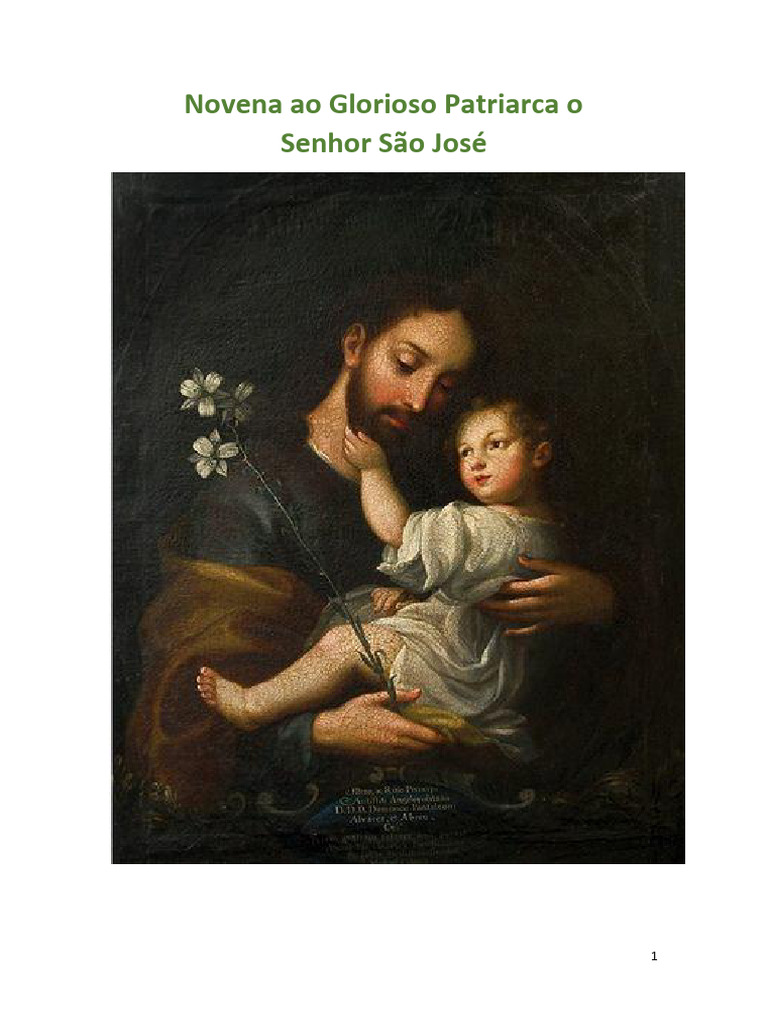 Novena Ao Glorioso Patriarca São José | PDF | Maria, mãe de Jesus | São ...