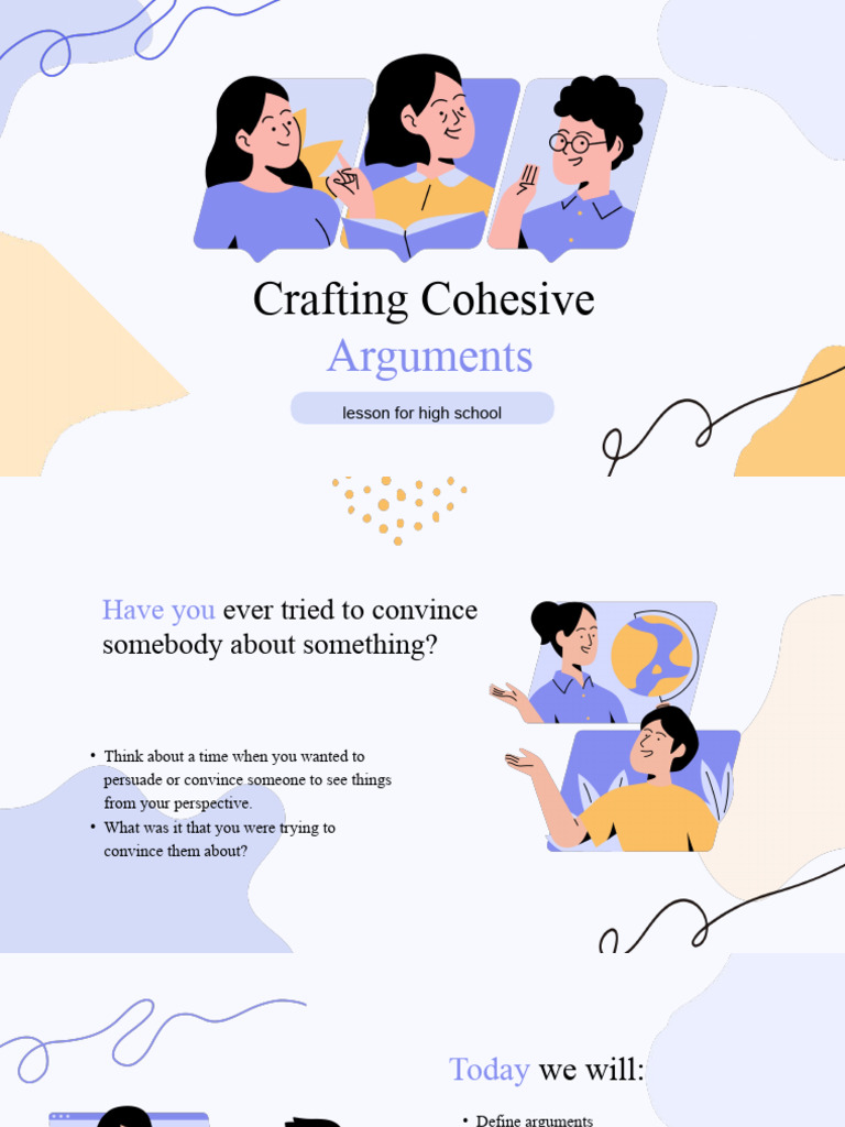 Creating Cohesive Arguments Lesson For High School | PDF | Argument ...