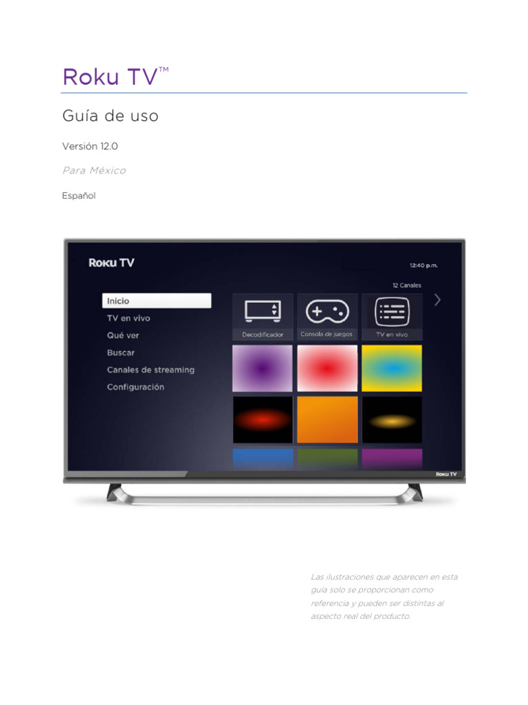 Roku TV User Guide 12 0es MX | PDF | Hdmi | Televisión