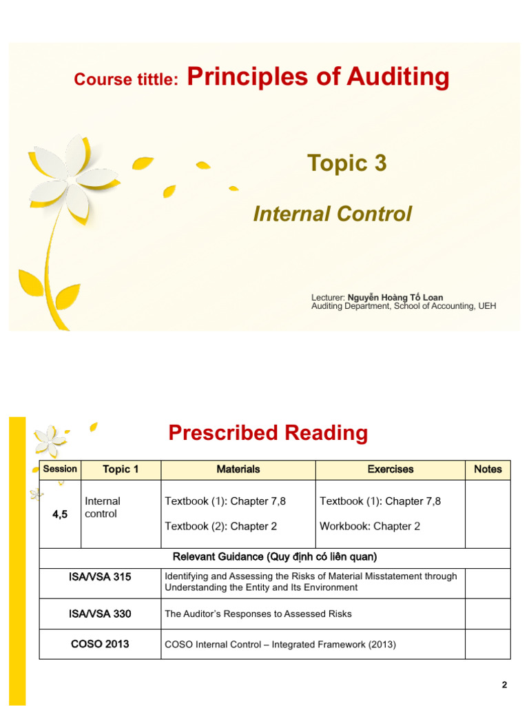 Topic 3 - Internal Control System - Full Updated 2024 | PDF