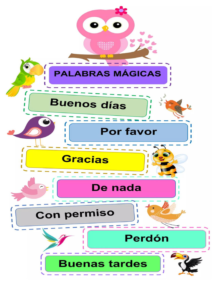Palabras Magicas para Imprimir | PDF