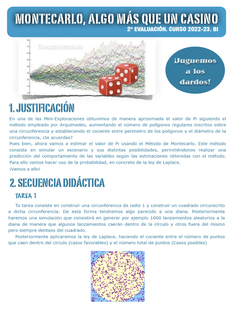 Montecarlo | PDF | Pi | Método Monte Carlo
