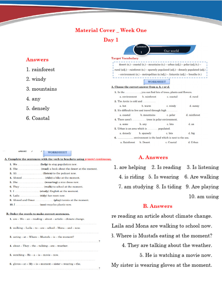 Material Cover - Week One Day 1 | PDF