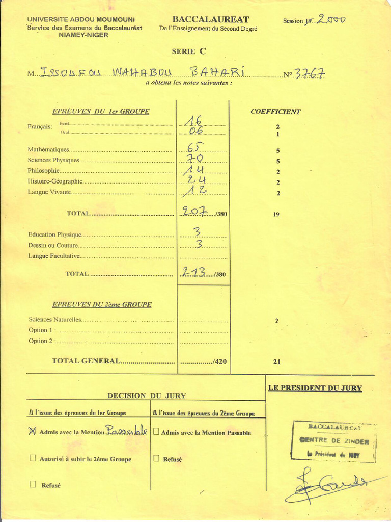 Releve Bac-C | PDF