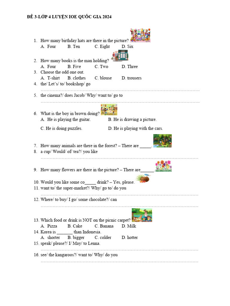 IOE National Exam Practice for Grade 4 | PDF | Language Arts & Discipline