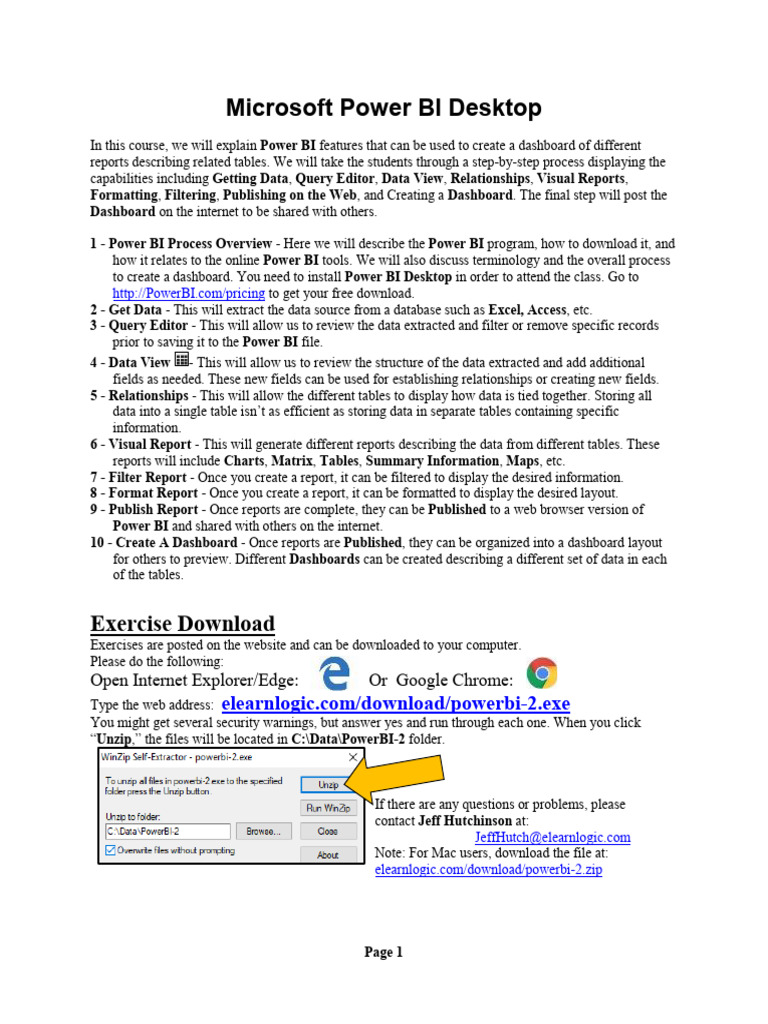 Microsoft Power BI Desktop (Level 2) | PDF | Microsoft Excel | Databases