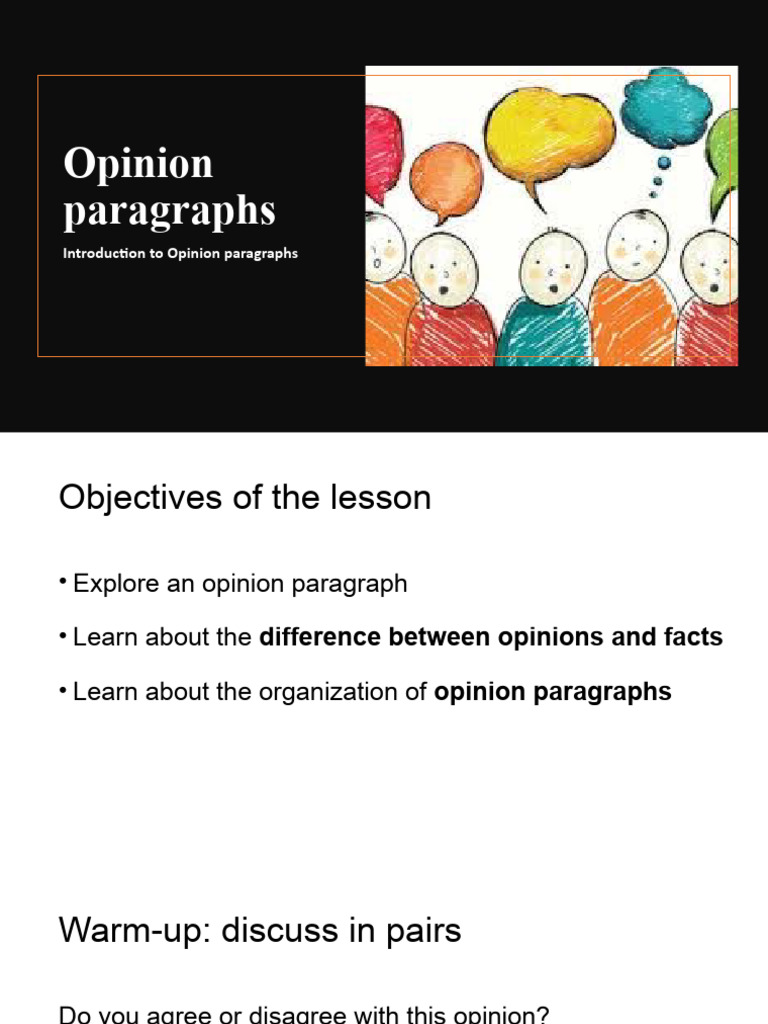 Opinion Paragraphs | PDF | Opinion