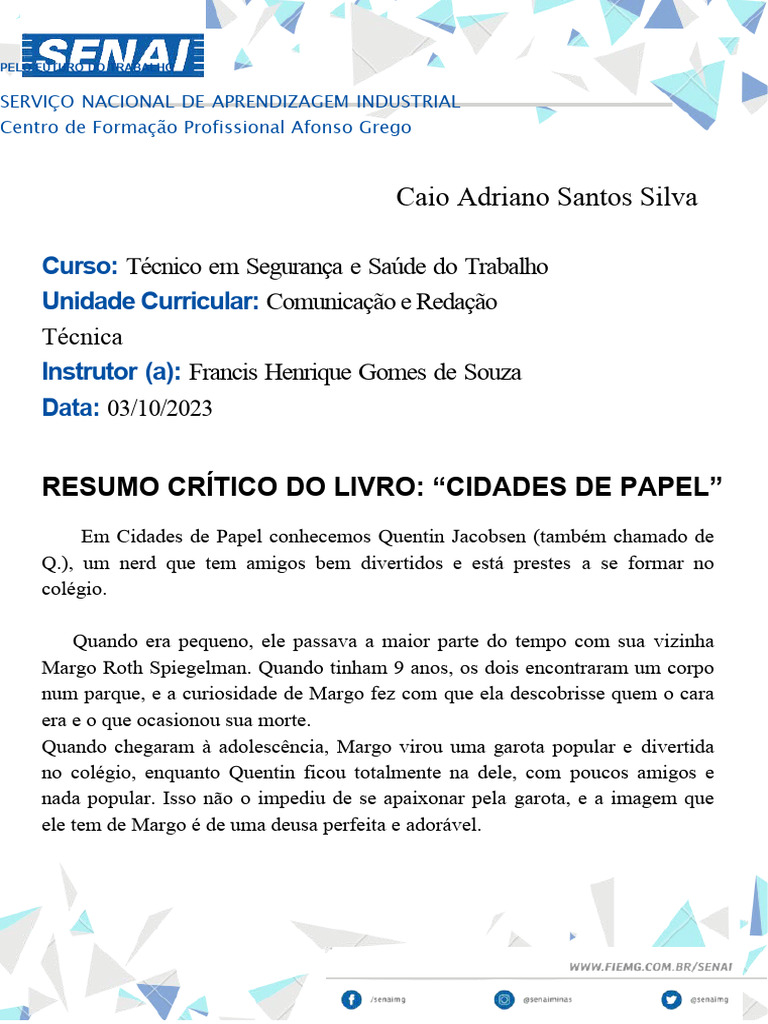 Resumo Crítico_ Caio Adriano Santos Silva | PDF