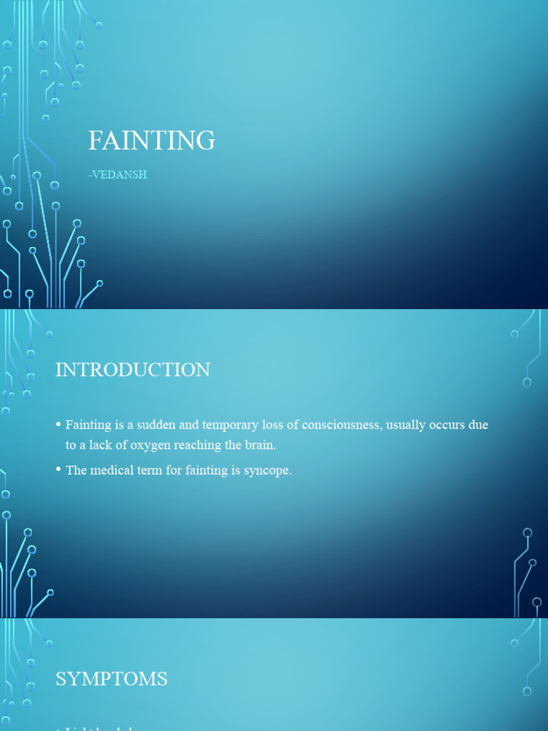 Fainting | PDF