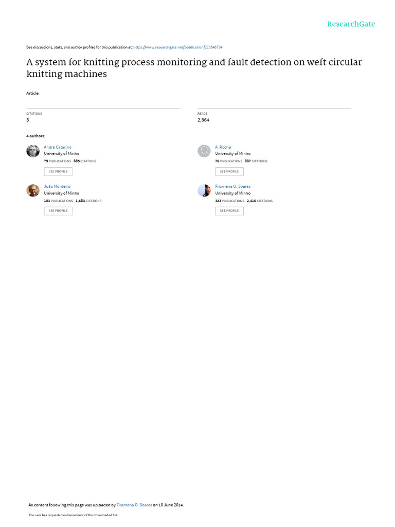 A System For Knitting Process Monitoring and Fault | PDF | Knitting ...