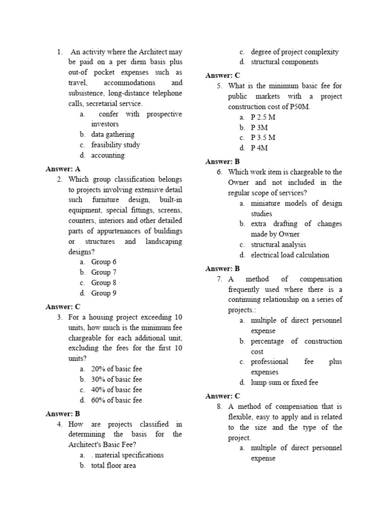 JOSON - Joshua C. - 5AR-1 - Assignment No. 3 - ProfPrac 3 - Compre 2 | PDF | Architect | Guarantee