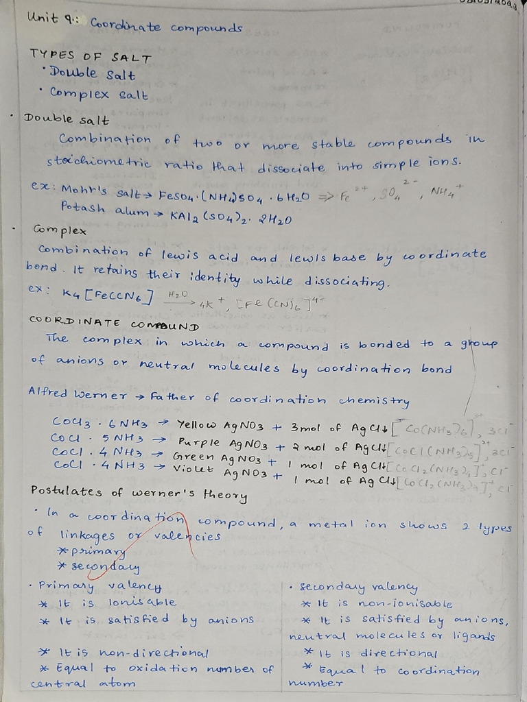 Coordination Compounds | PDF