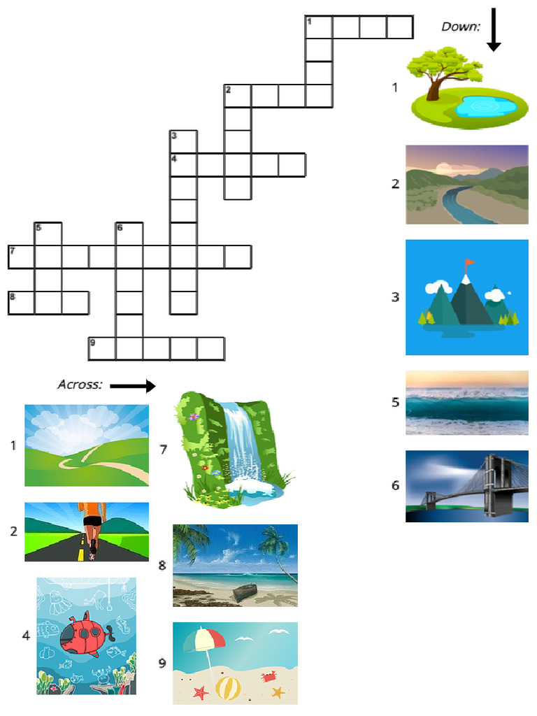 Nature Vocabulary Crossword | PDF