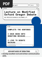 Oxford-Style Debate Rules and Format | PDF