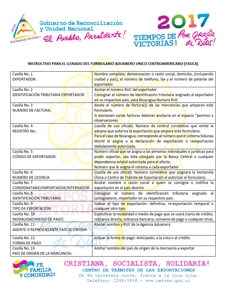Instructivo Fauca | PDF | aduana