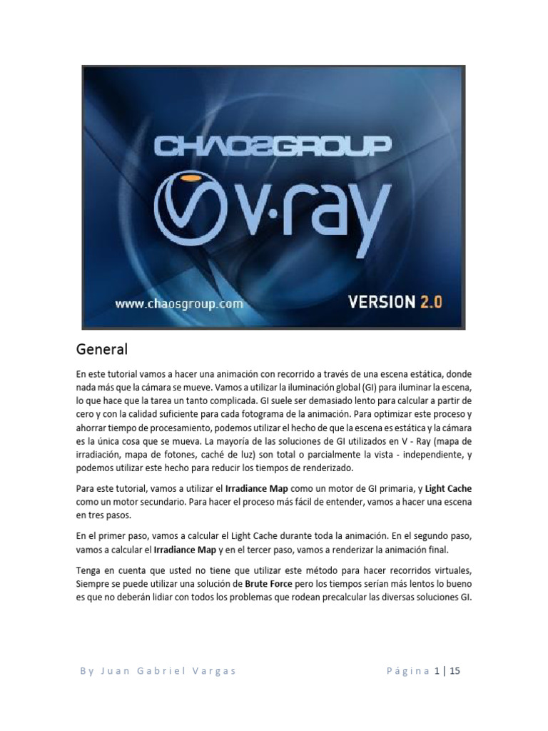 Renderizado de Animaciones Vray V2 | PDF | Animación