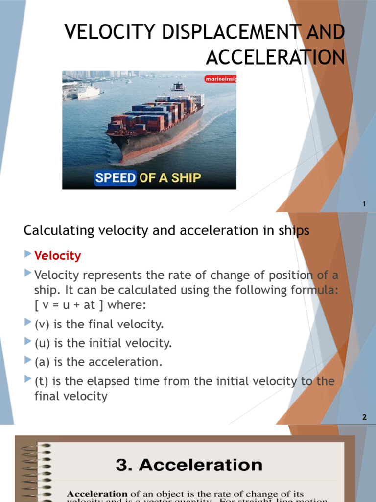 Velocity Displacement and Acceleration | PDF | Velocity | Acceleration