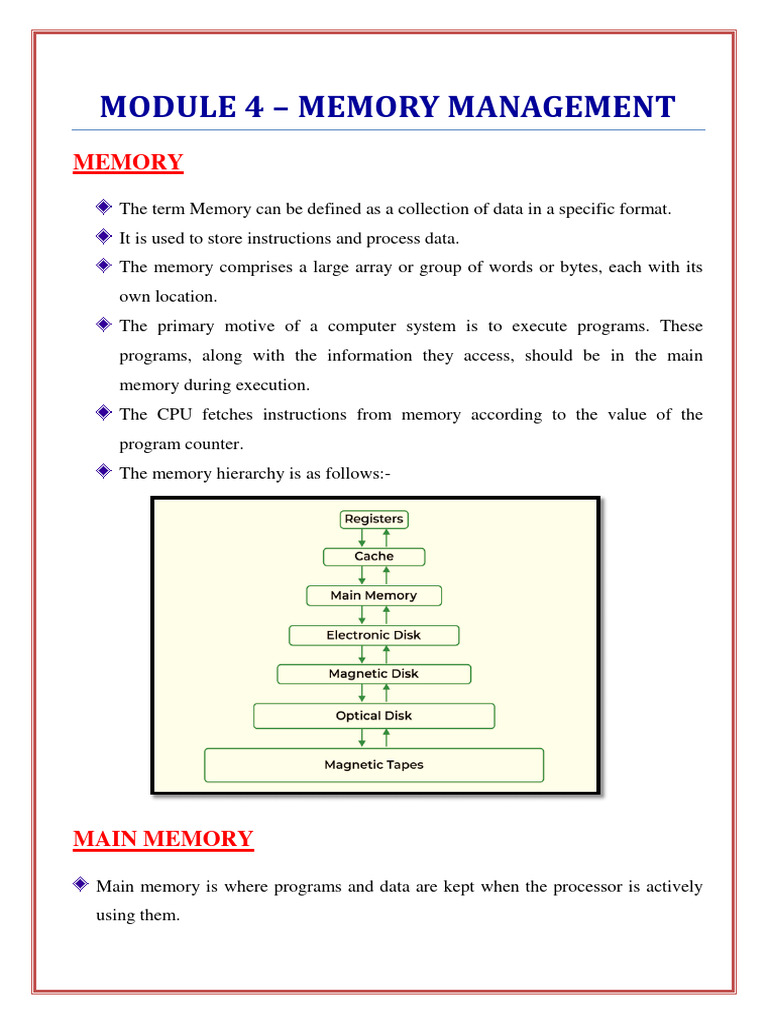 MODULE 4-OS | PDF | Library (Computing) | Computer Data Storage