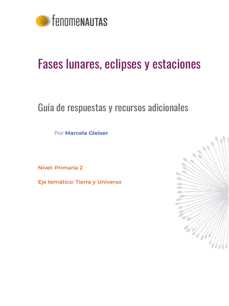 Fases Lunares, Eclipses y Estaciones - Guía de Respuestas y Recursos | PDF | Luna | Eclipse solar