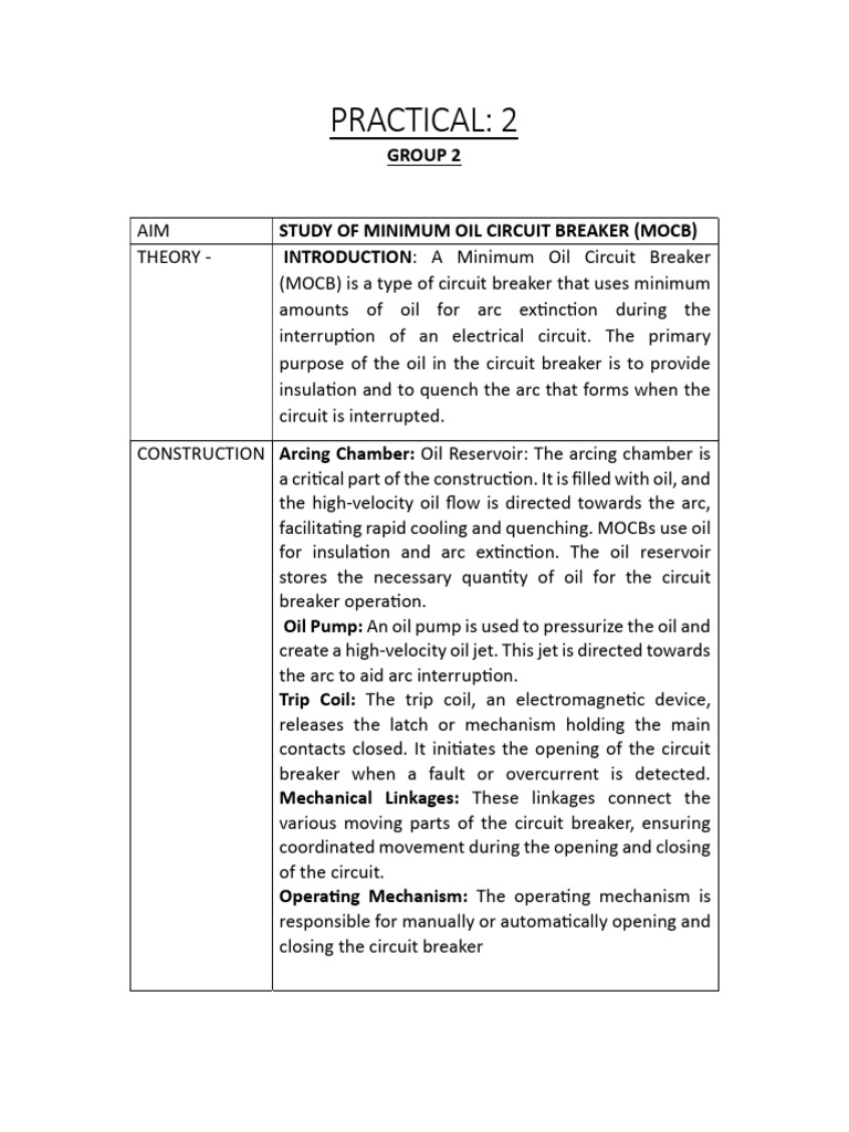 SWP Practical Group 2 Mocb | PDF | Relay | Electric Arc