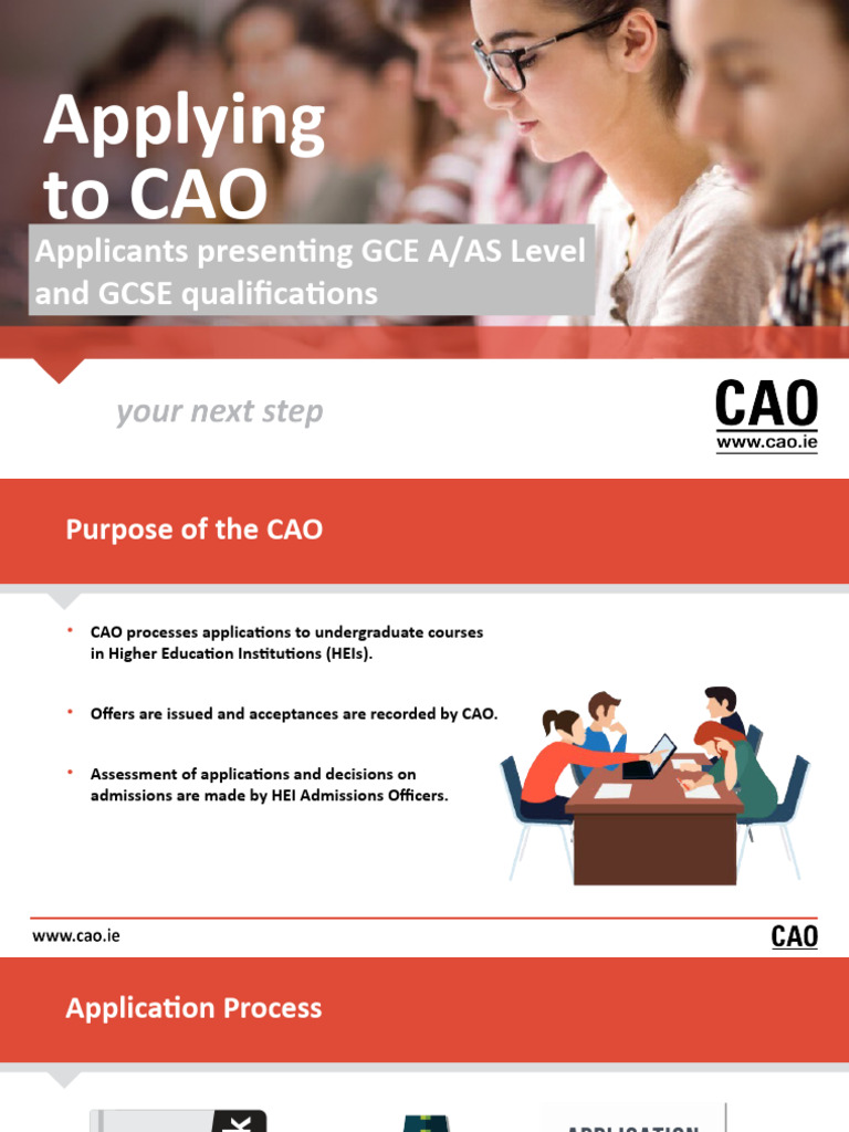 Applying to CAO GCE 2023 | PDF | Gce Advanced Level (United Kingdom) | Vocational Education