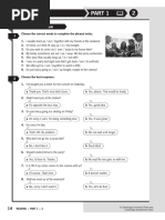 PET Answer Sheet | PDF