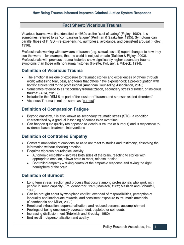 Trauma Fact Sheets October 2021 | PDF | Psychological Trauma | Mental ...