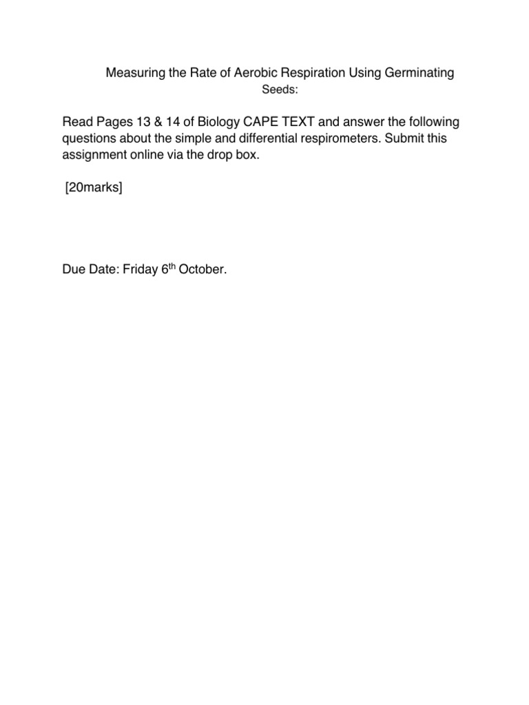Aerobic Respiration Measurement Guide | PDF
