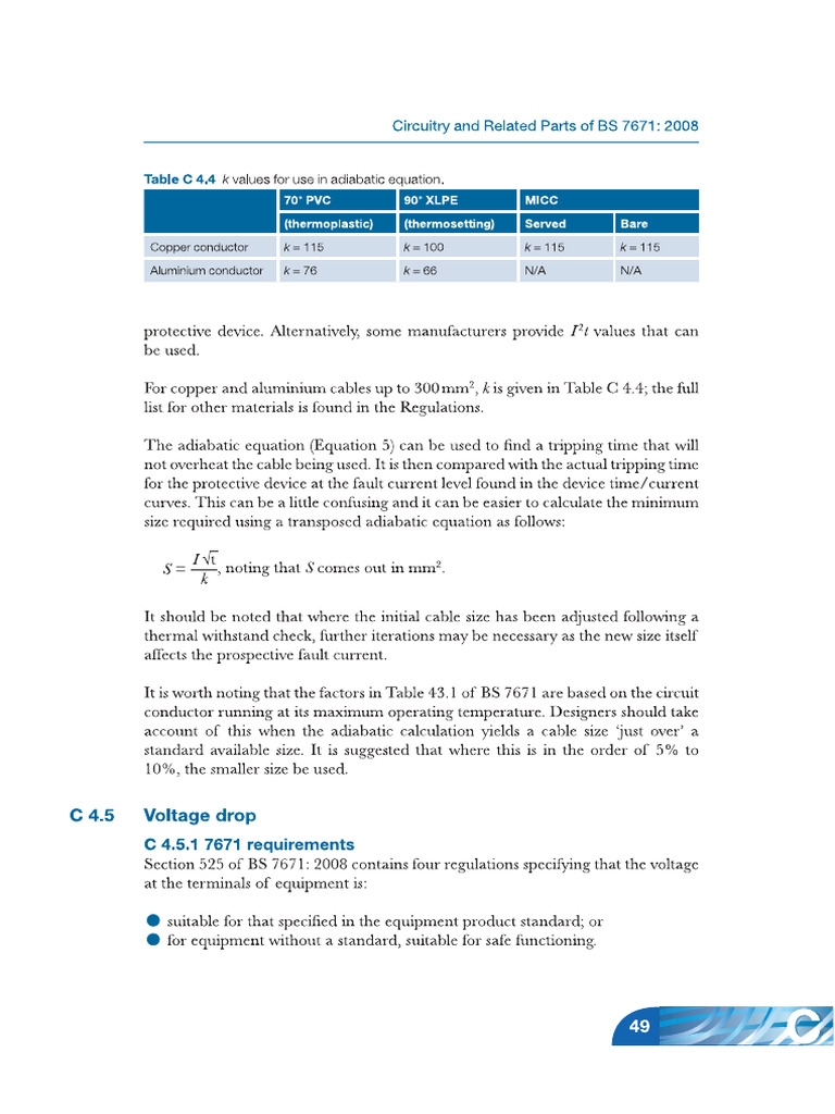 Voltage Drop Formula | PDF
