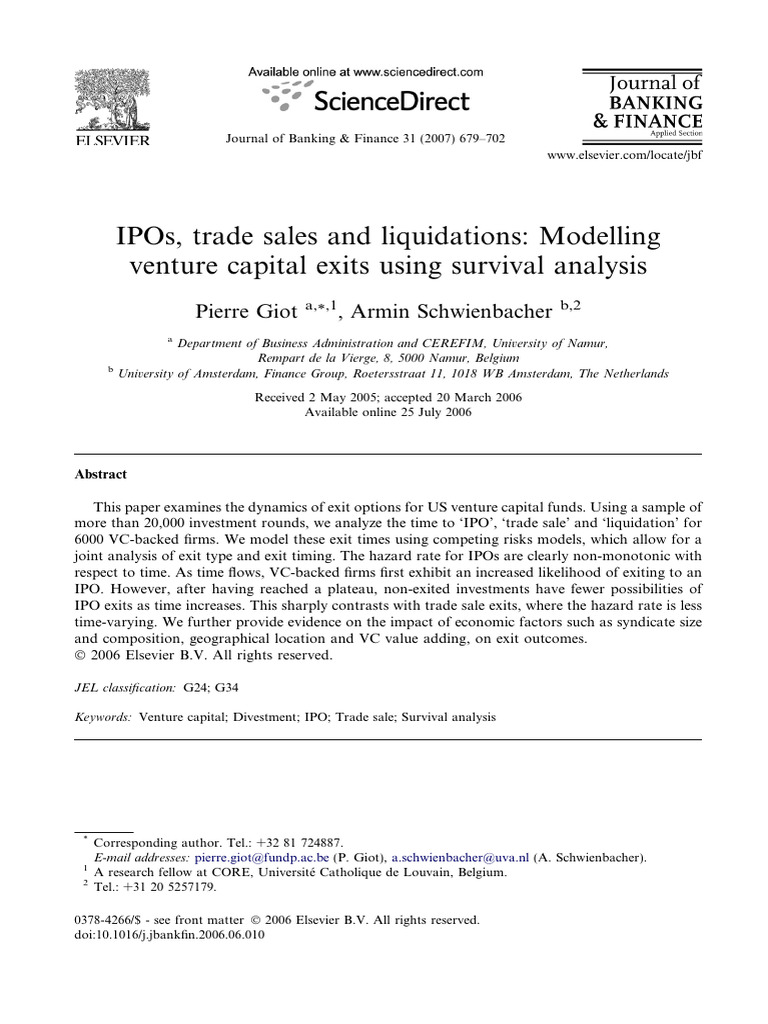 Venture Capital Exit Strategies Analysis | PDF | Venture Capital ...