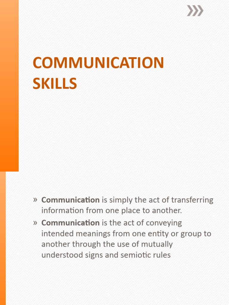Communication Skills | PDF | Communication | Information