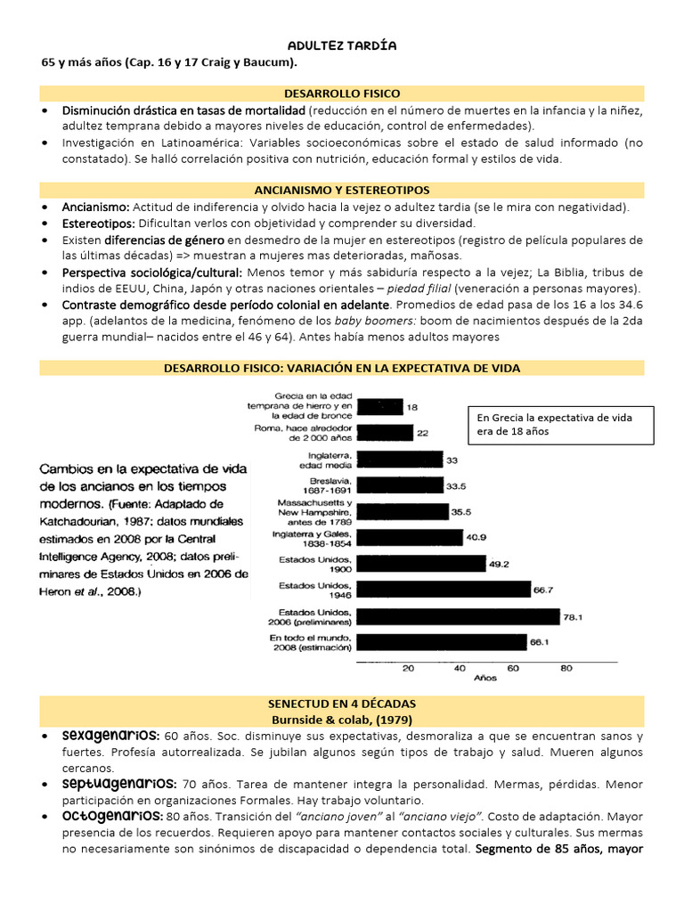 ADULTEZ TARDIA | PDF | Vejez | Adultos