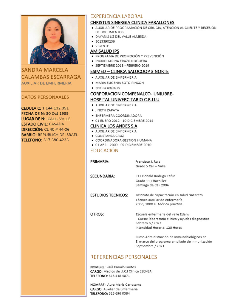 Experiencia laboral | PDF | Enfermería | Servicios públicos