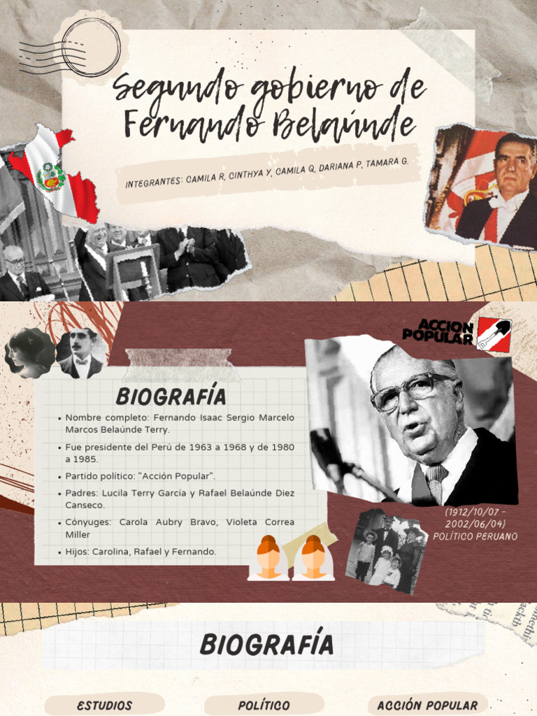 Segundo Gobierno de Fernando Belaunde Terry | PDF | América del Sur | Perú