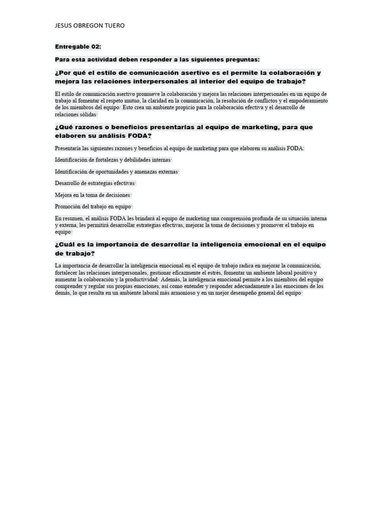 Entregable 02 | PDF | Crecimiento personal y profesional