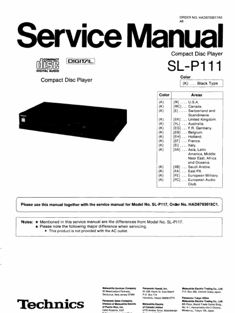 Technics SL p111 | PDF