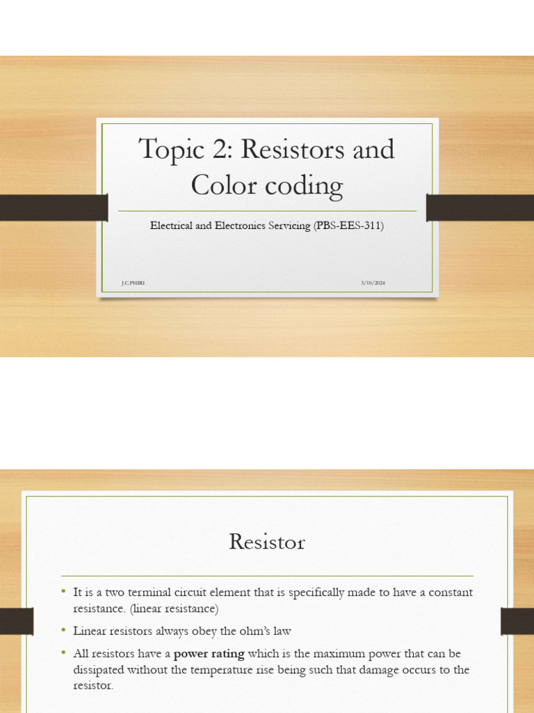 2- Resistors | PDF | Resistor | Electrical Resistance And Conductance