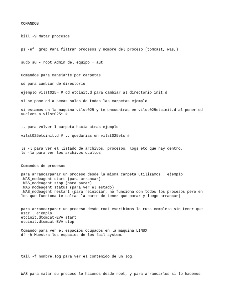 Comandos Basicos | PDF | Software | Software utilitario