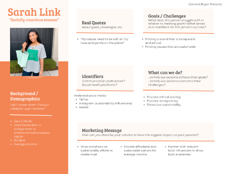 Hubspot - Buyer Persona Templates | PDF